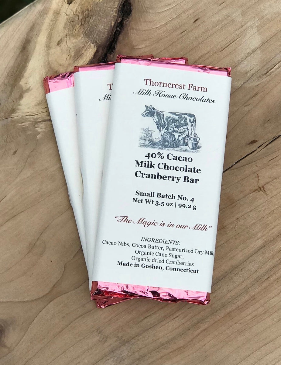 Milk Chocolate Cranberry Bar – Thorncrest Farm, LLC & Milk House Chocolates