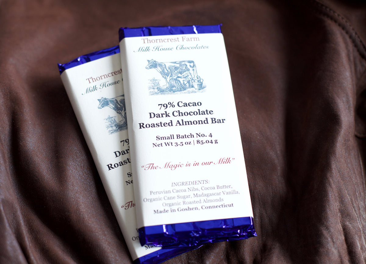 Dark Chocolate Roasted Almond Bar – Thorncrest Farm, LLC & Milk House ...